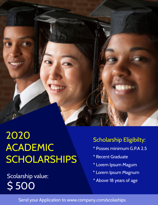 SCHOLARSHIP FLIER TEMP[LATE Template | PosterMyWall